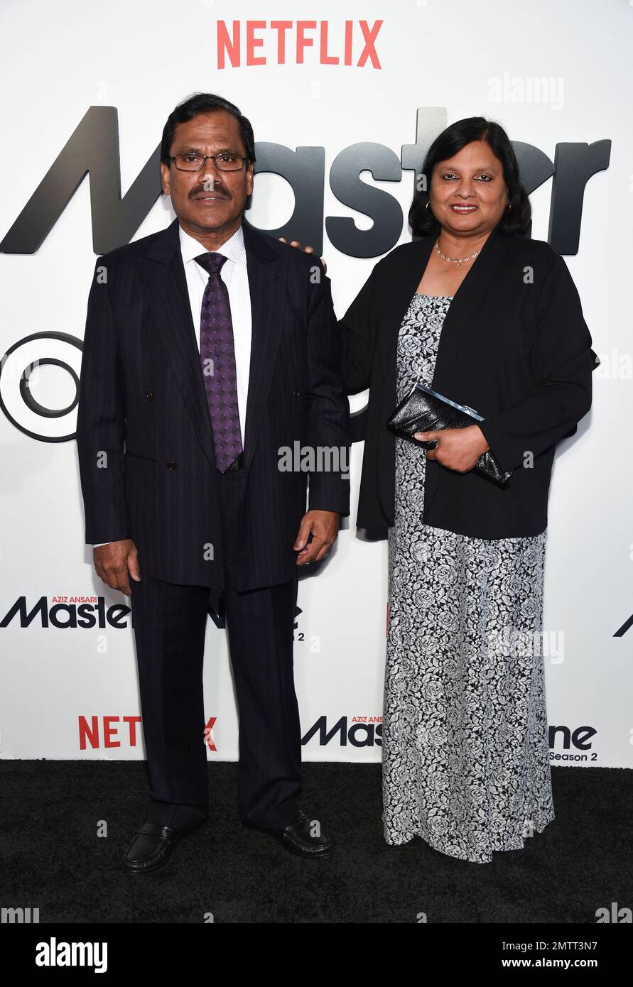 Actors Shoukath Ansari, left, and Fatima Ansari attend Netflix's ...