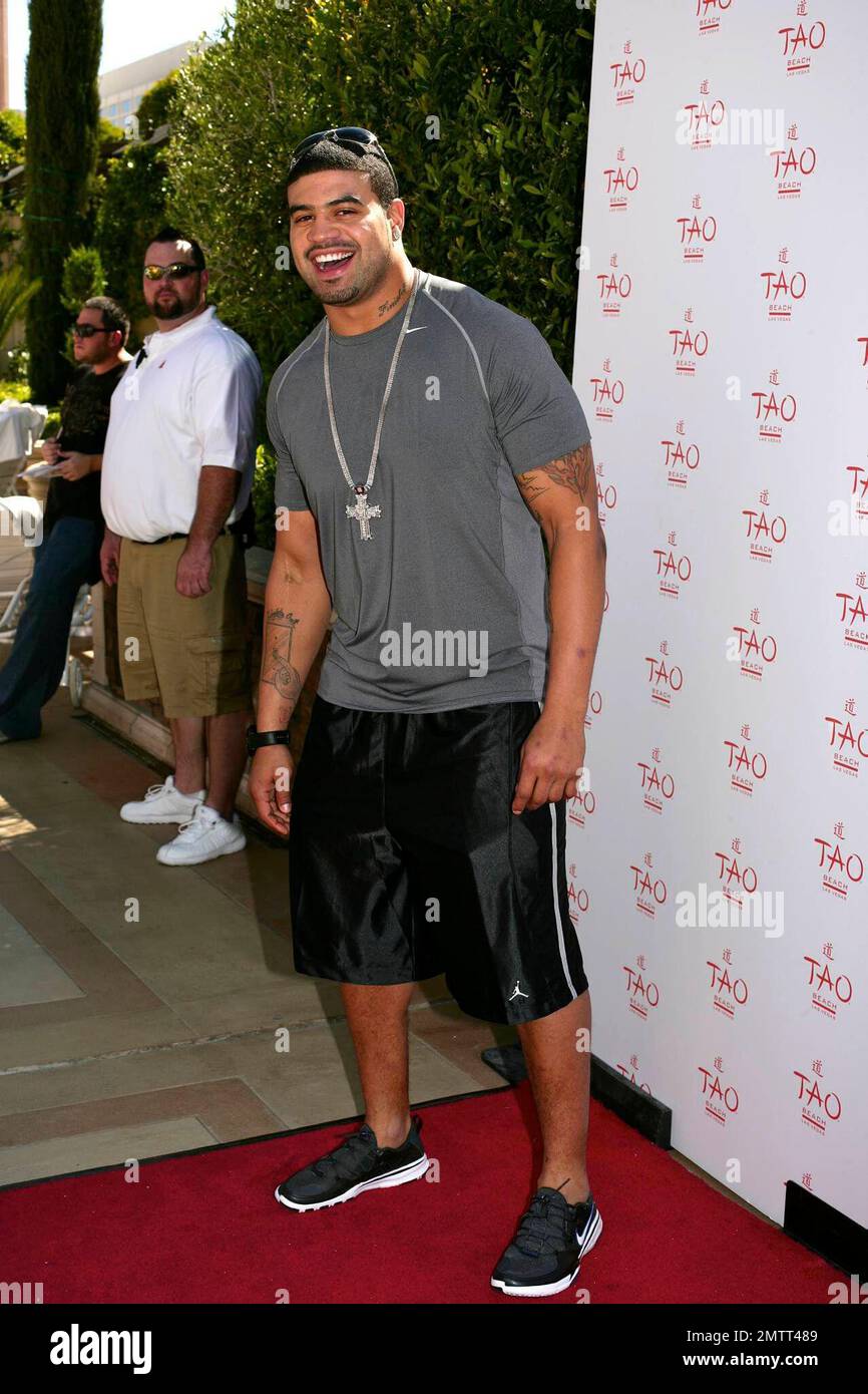 Celebrating the hottest pool party of 2008, Shawn Merriman poses for ...