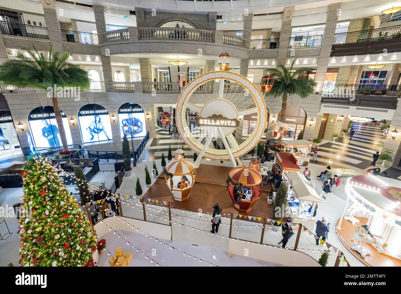 Taipei, DEC 29 2022 - Interior view of the christmas decoration in ...