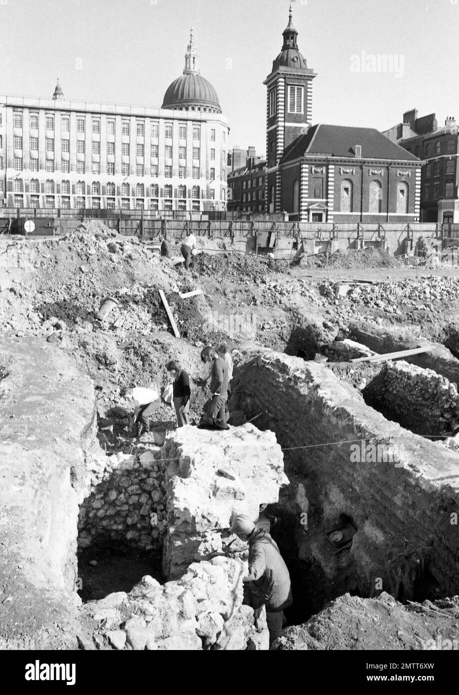 The base of the south-east corner tower of Baynard's Castle in the ...