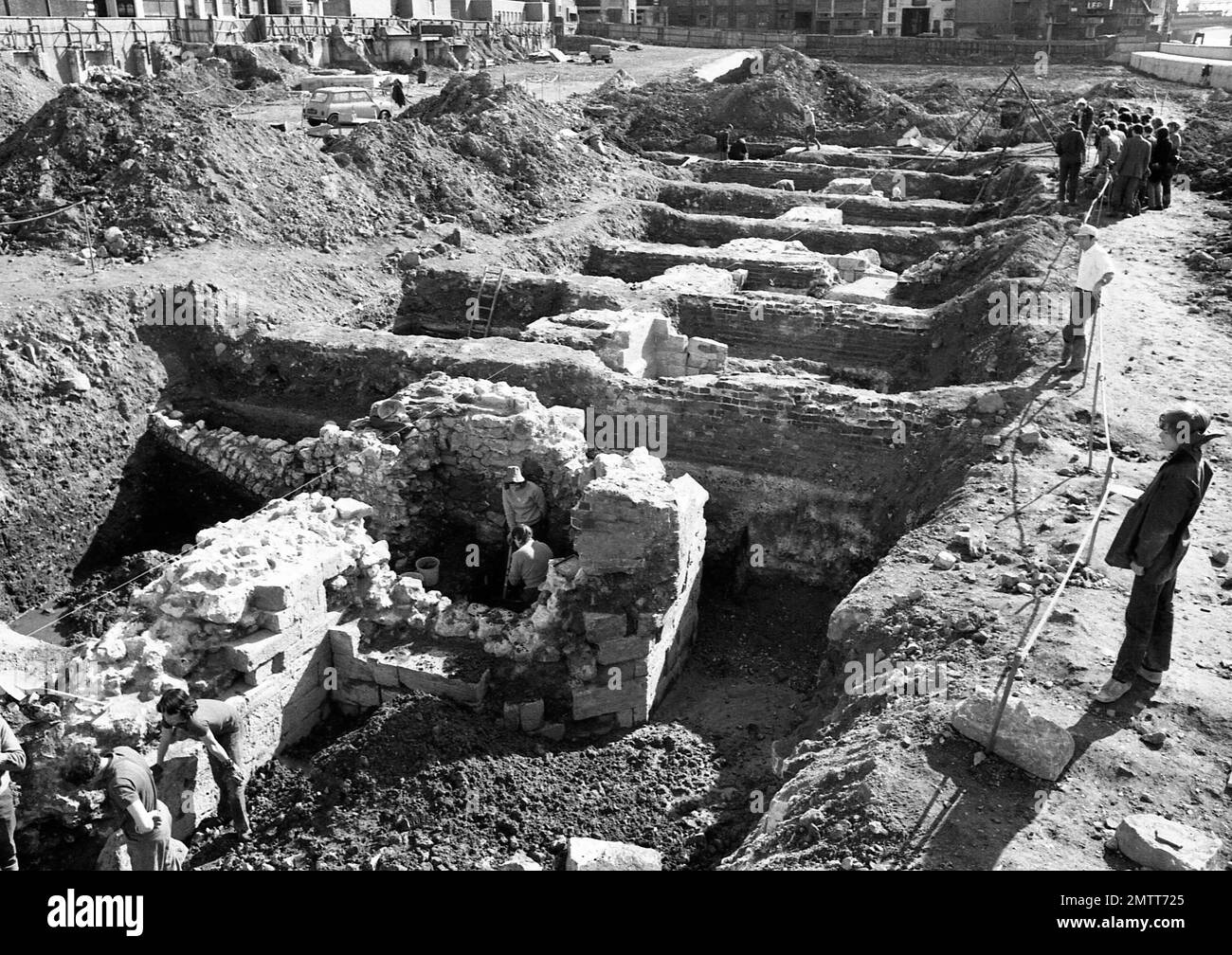 This view of the site of Baynard's Castle, looking east, shows the ...