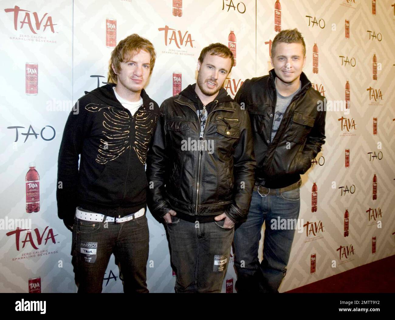 The band One Republic on the red carpet at the Tava Sparkling Beverage ...