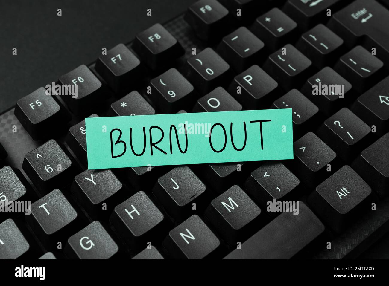 Text caption presenting Burn Out. Business idea Feeling of physical and ...
