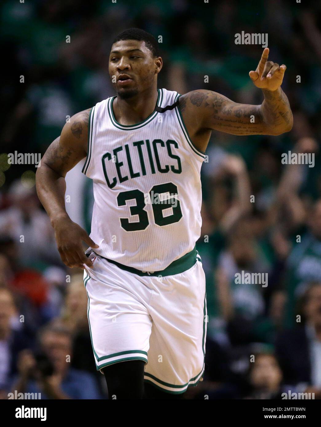 Boston Celtics guard Marcus Smart (36) during the second half of a ...