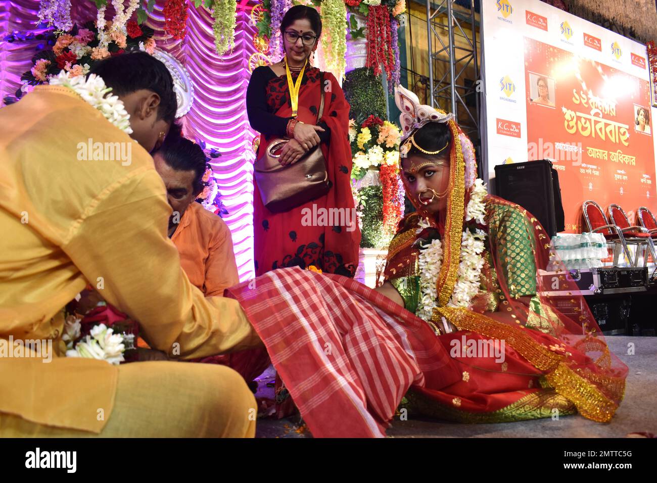 Kolkata, India. 01st Feb, 2023. A Trinamool Congress (TMC) Councilor ...