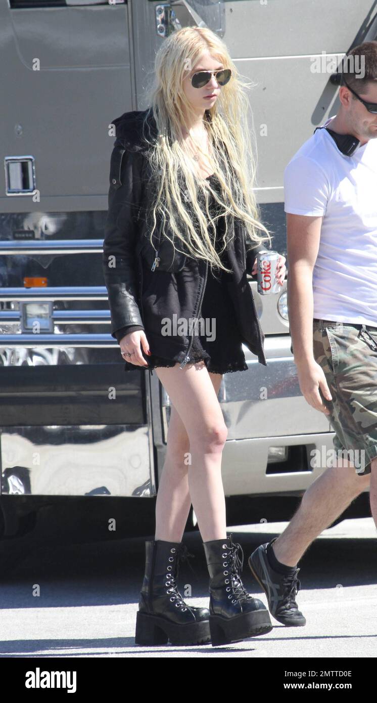 Actress turned Rock star, Taylor Momsen, arrives for sound check at the ...