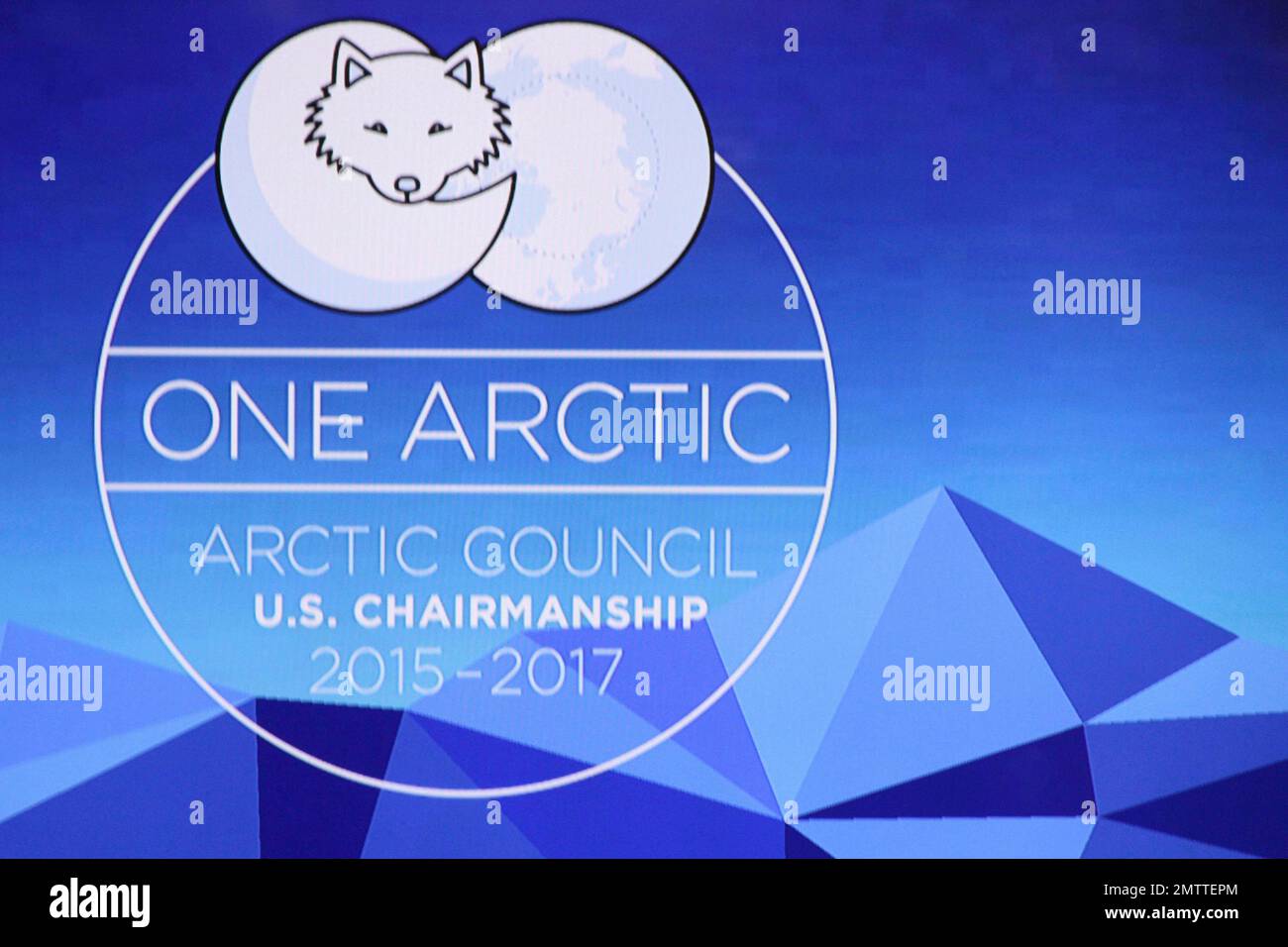 The logo for this year's theme for the Actic Council appears on a ...