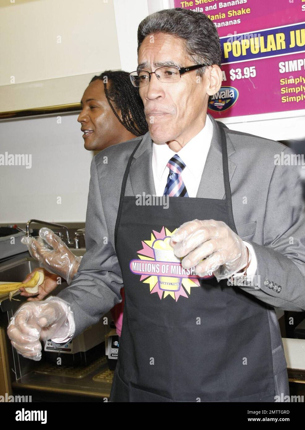 Looking sharp in a nice grey suit Ted Williams (aka the homeless man ...