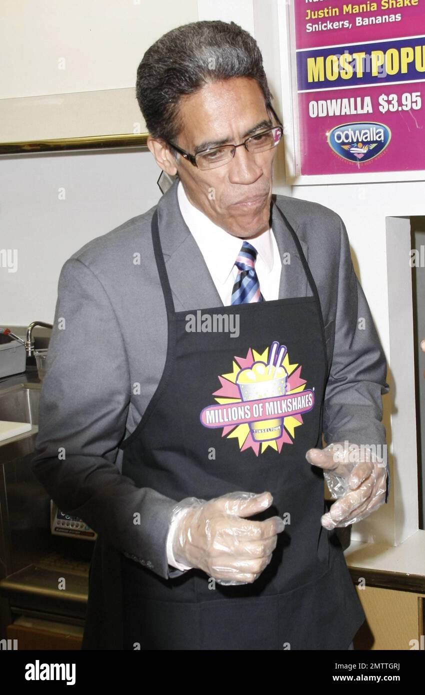 Looking sharp in a nice grey suit Ted Williams (aka the homeless man ...