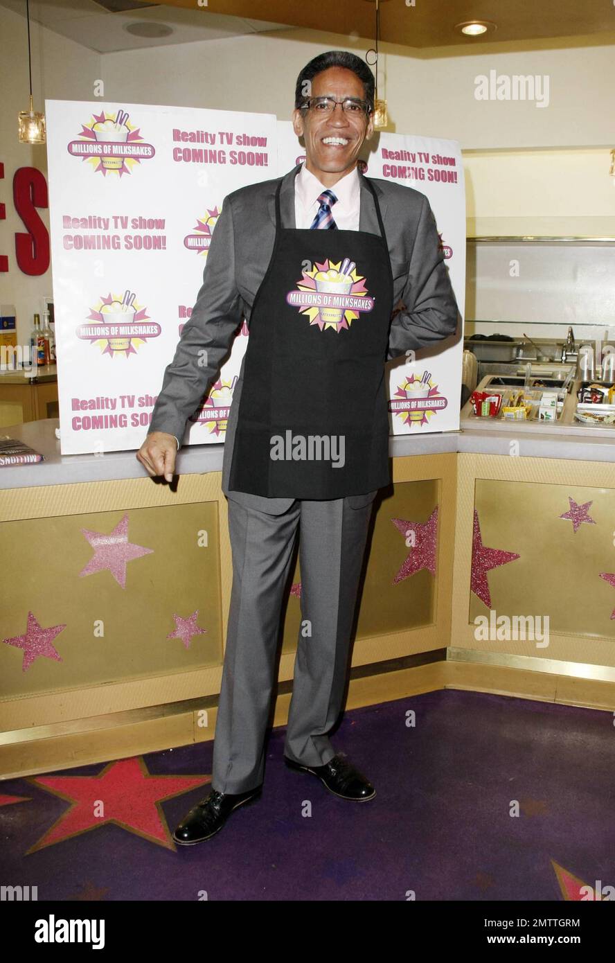 Looking sharp in a nice grey suit Ted Williams (aka the homeless man ...