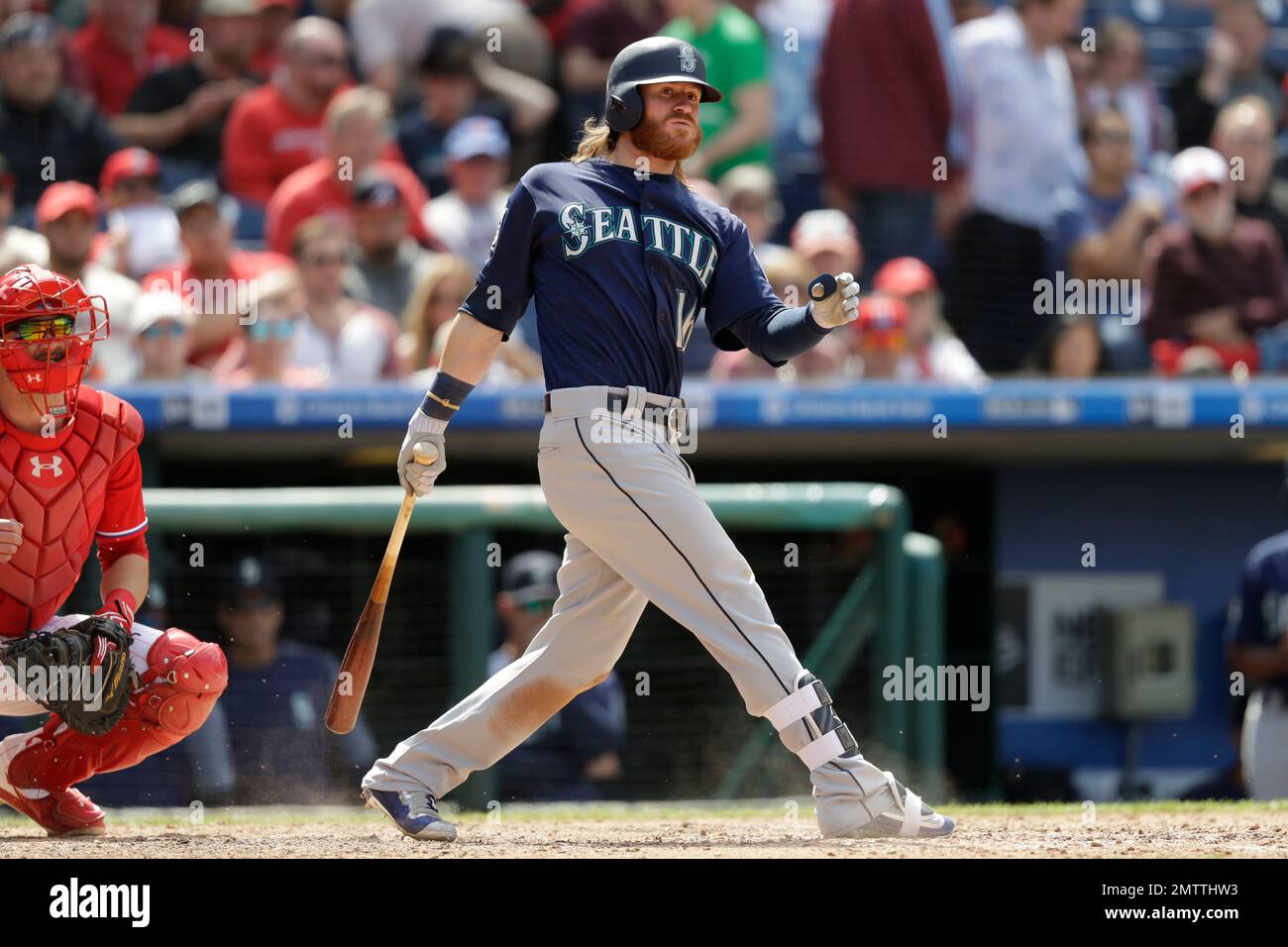Seattle Mariners' Ben Gamel in action during a baseball game against ...
