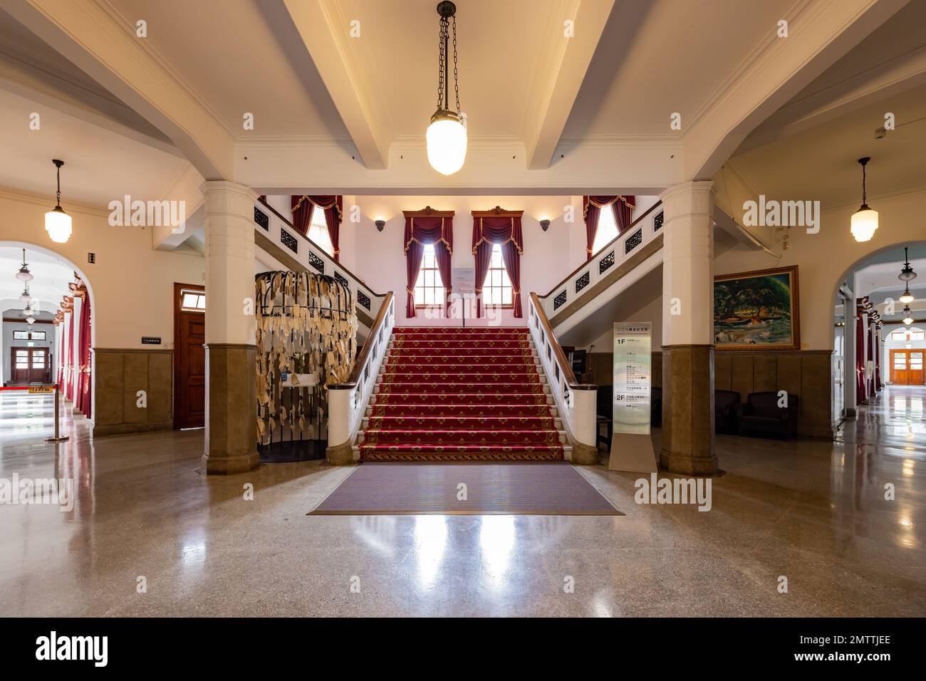 Taipei, JAN 1 2023 - Interior view of the National 228 Memorial Museum ...