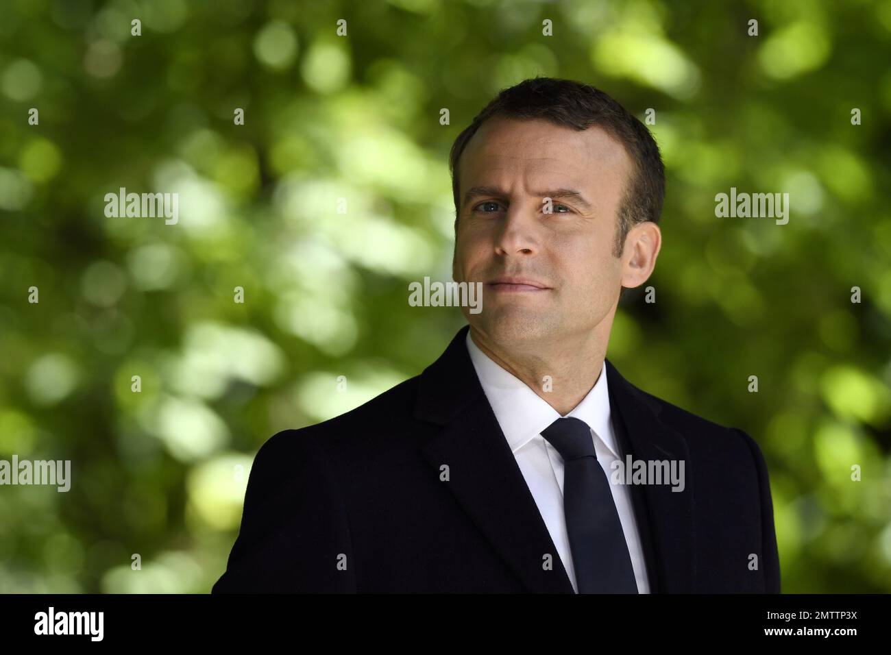 President-elect Emmanuel Macron attends a ceremony to mark the ...