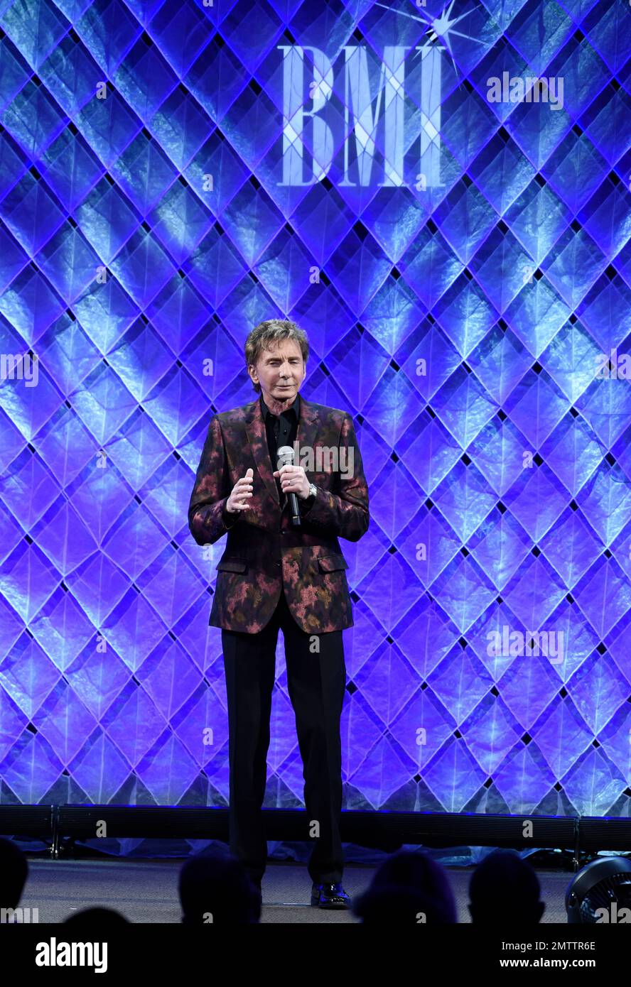 Barry Manilow speaks at the 65th annual BMI Pop Awards at the Beverly ...