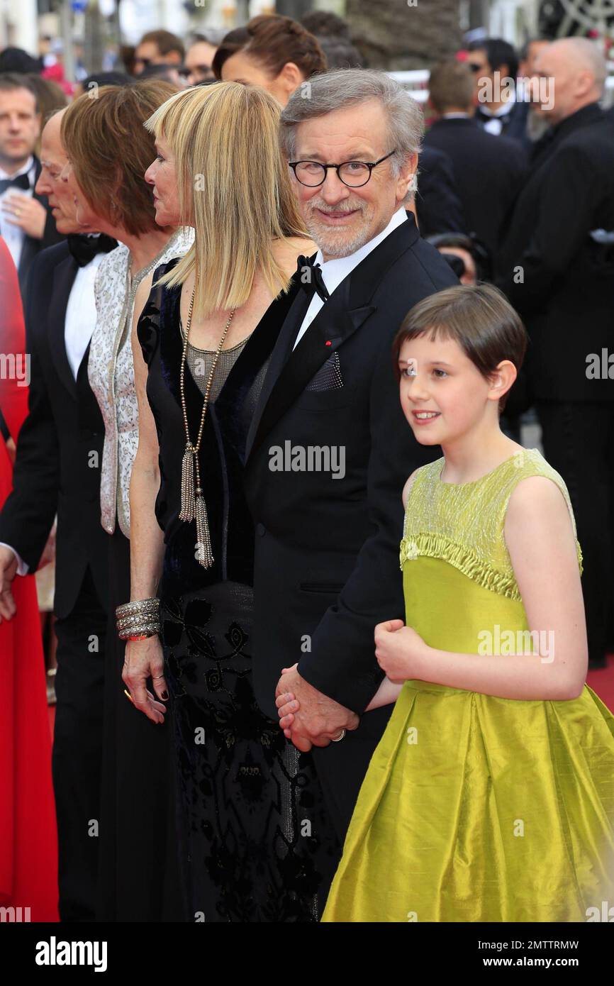 Ruby Barnhill, Steven Spielberg, Kate Capshaw at the premiere of 'The ...