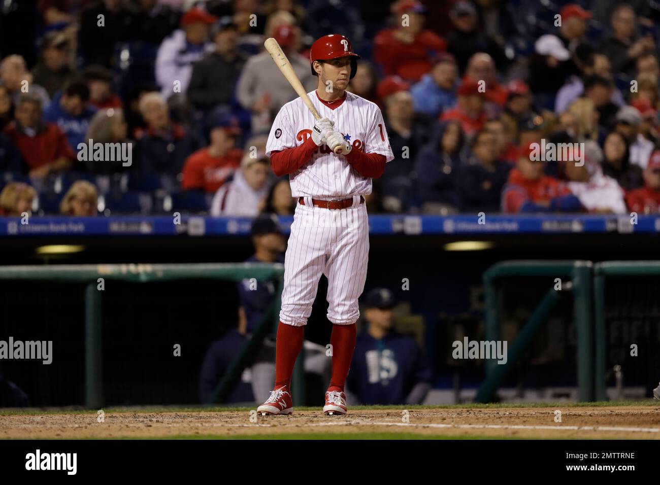 Philadelphia Phillies' Ty Kelly in action during a baseball game ...