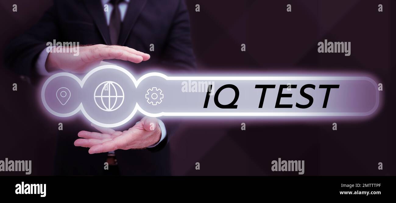 Sign displaying Iq Test. Business overview attempt to measure your ...