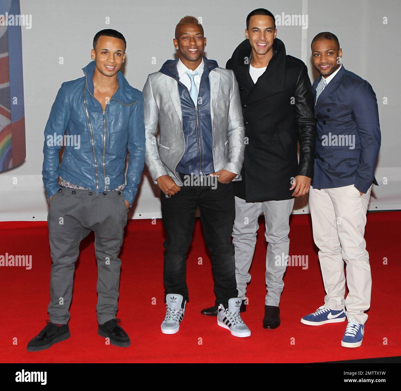 Aston Merrygold, Ortise Williams, Marvin Humes and JB Gill of 'JLS ...