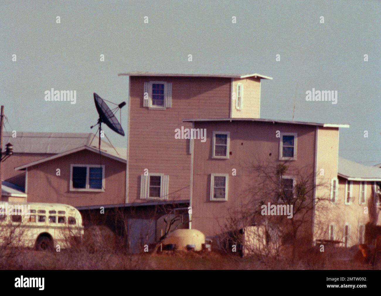 A close view of he Branch Davidian compound near Waco, Texas, March 6 ...