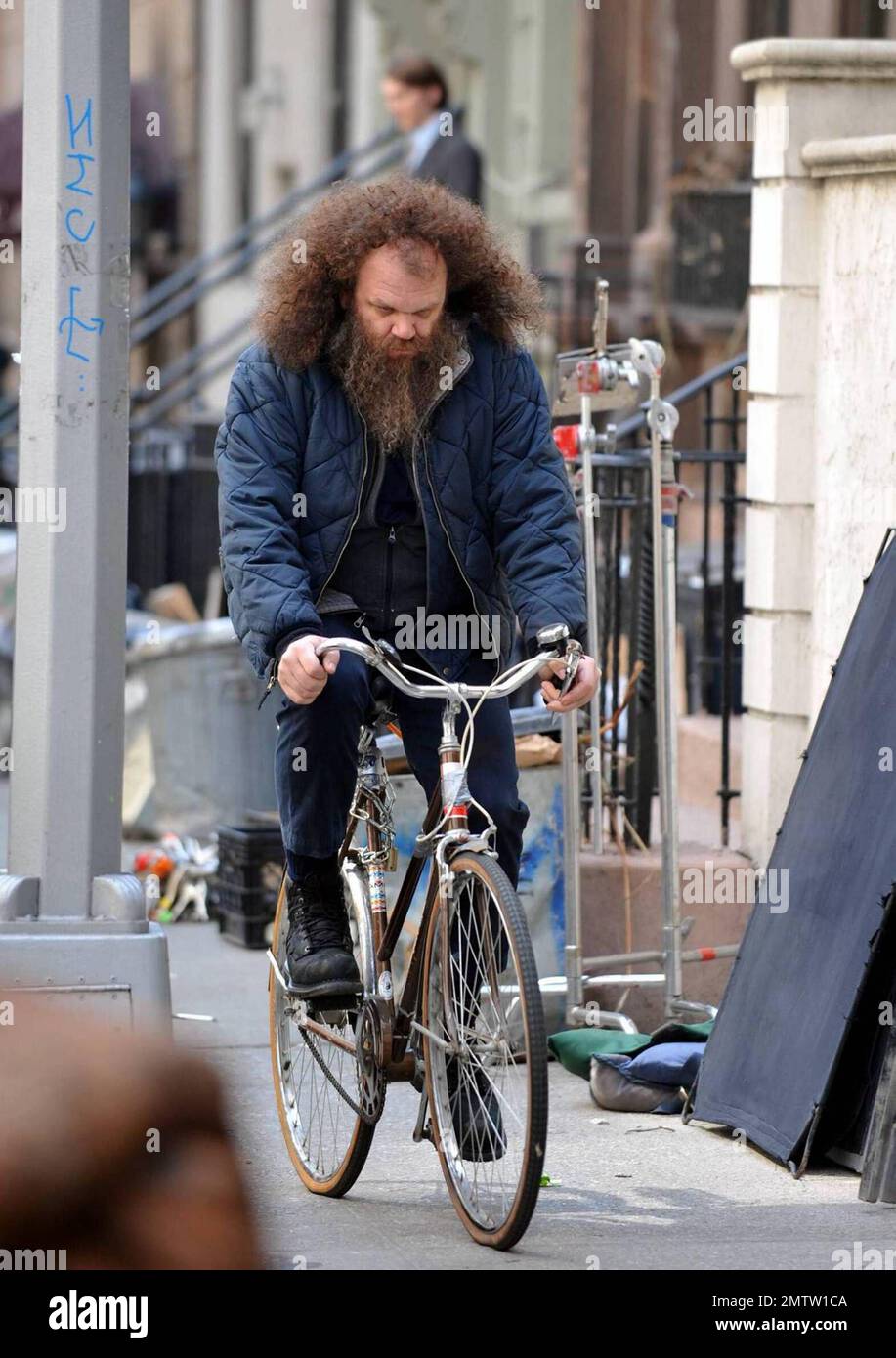 Actors John C. Reilly ("Step Brothers") and Paul Dano ("Little Miss Sunshine") film on the set ...