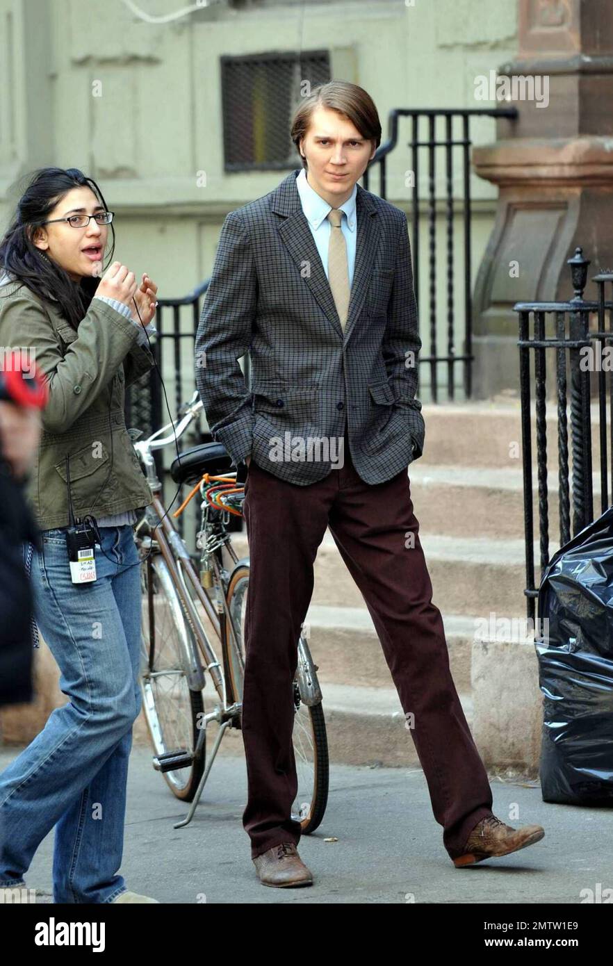 Actors John C. Reilly ("Step Brothers") and Paul Dano ("Little Miss Sunshine") film on the set ...