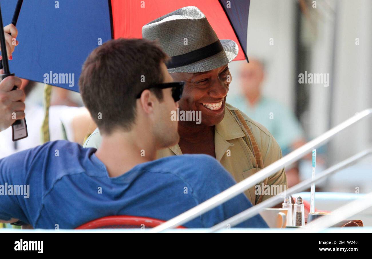 Michael Clarke Duncan film scenes on location for the TV series "The ...