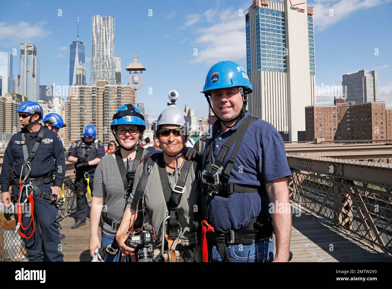 In this Tuesday, May 2, 2017 photo, three Associated Press journalists ...