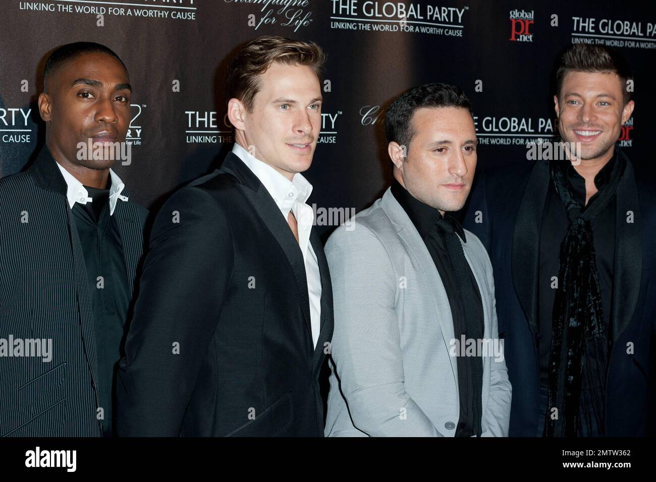Simon Webbe, Lee Ryan, Antony Costa and Duncan James of 'Blue' attend ...