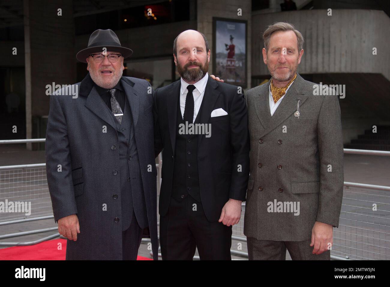 Actors from left Ray Winstone, Johnny Harris and Michael Smiley pose ...