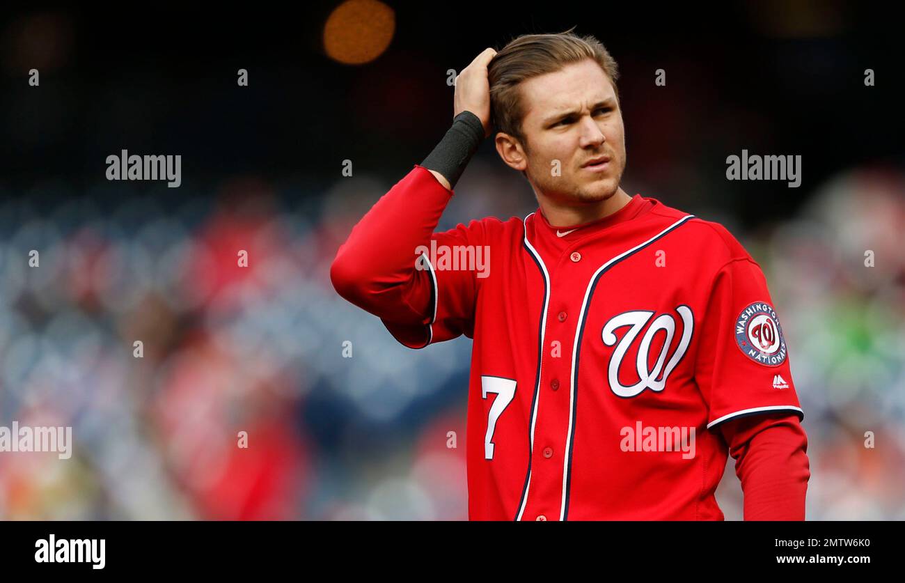 Washington Nationals Shortstop Trea Turner 7 In Action During A