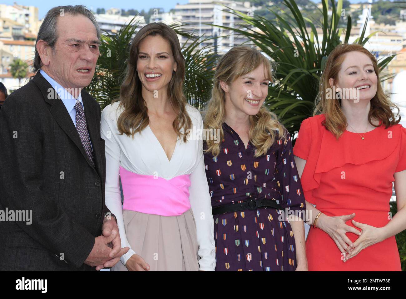 Tommy Lee Jones Hilary Swank Sonja Richter And Miranda Otto At The The Homesman” Photocall