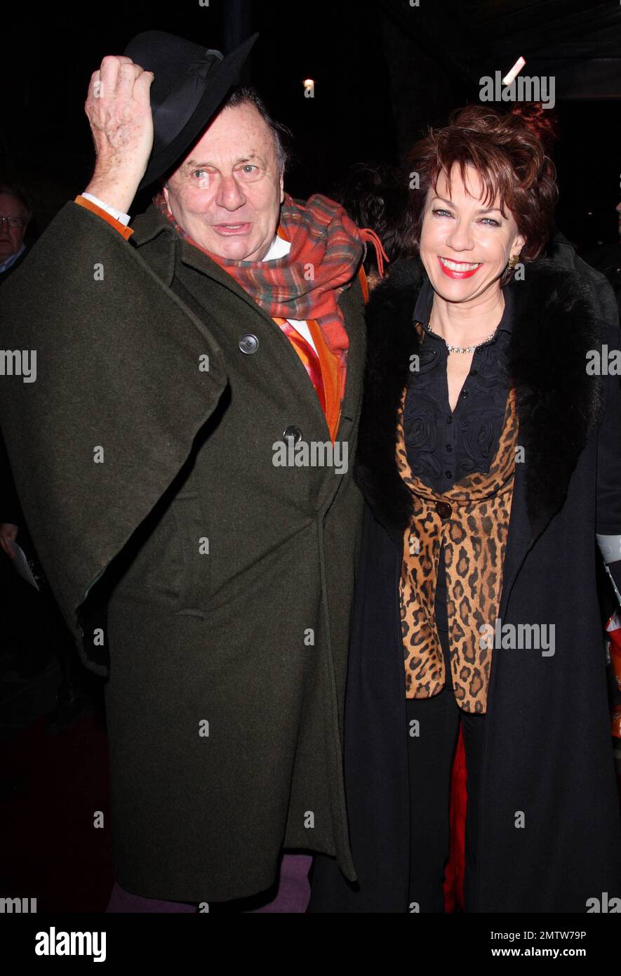 Barry Humphries and Kathy Lette walk the red carpet at Garrick Theatre ...