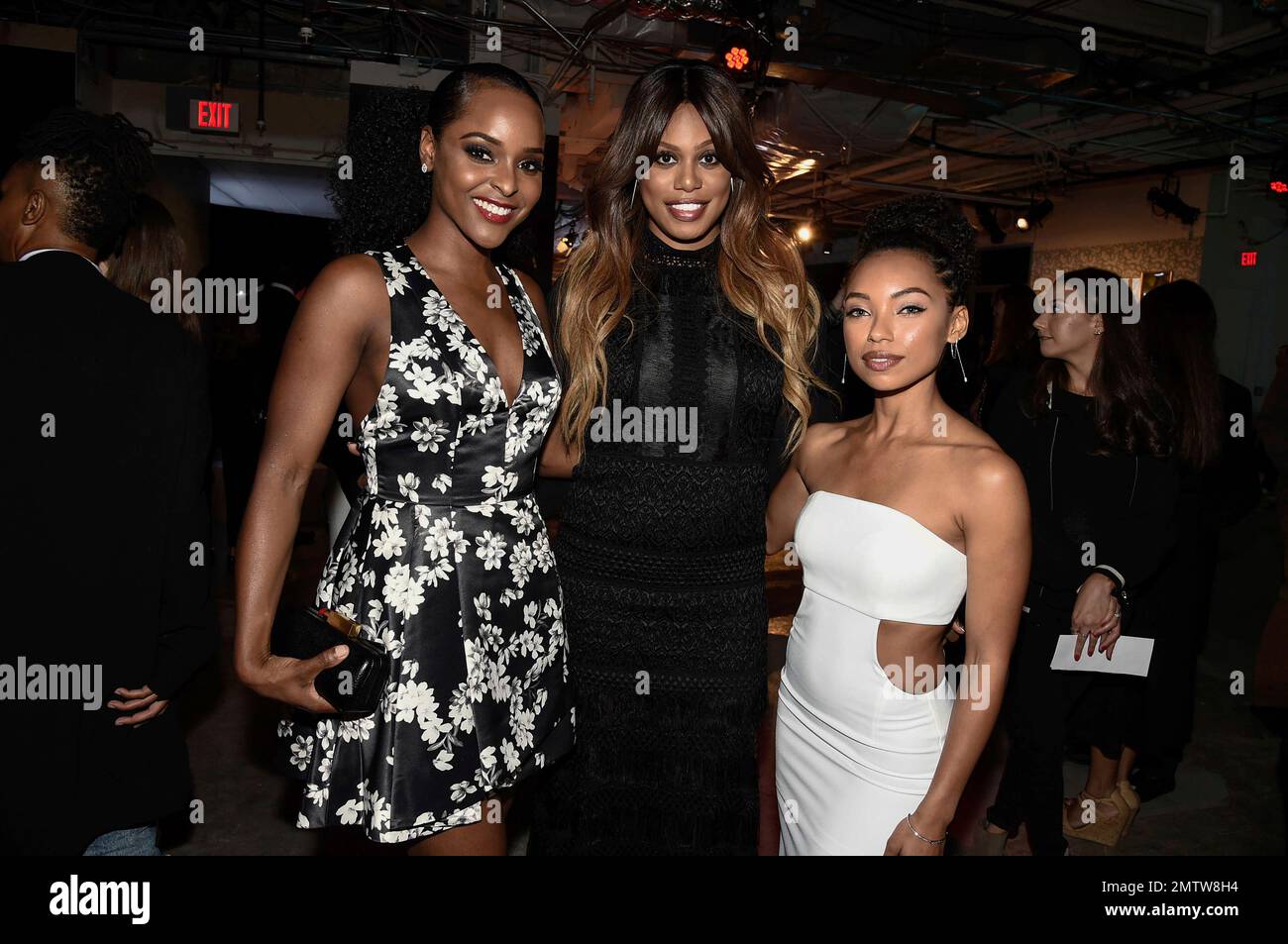 Antoinette Robertson, Laverne Cox and Logan Browning seen at Netflix ...