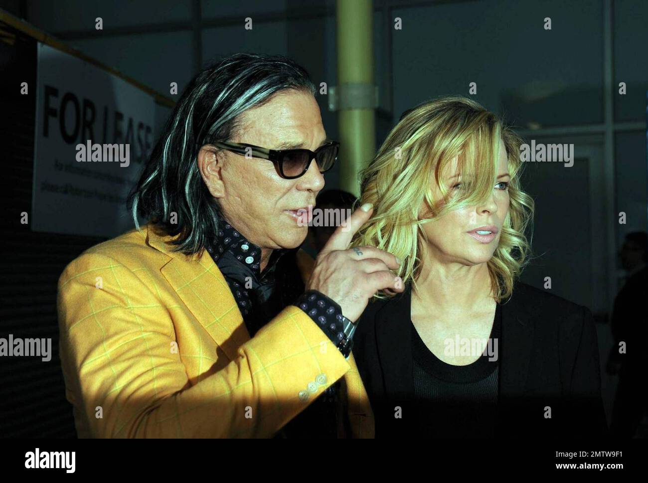 Mickey Rourke and Kim Basinger at "The Informers" premiere at the ...