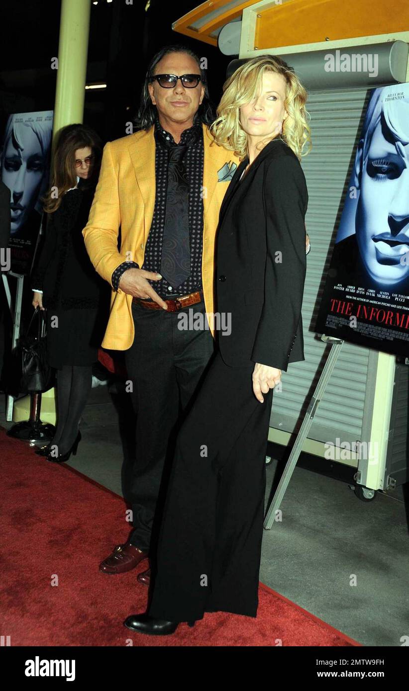 Mickey Rourke and Kim Basinger at "The Informers" premiere at the ...
