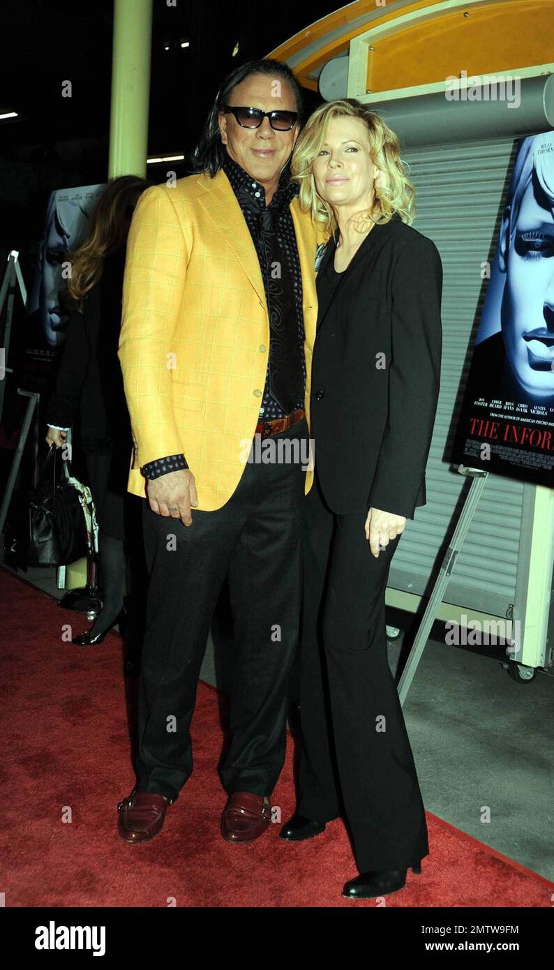 Mickey Rourke and Kim Basinger at "The Informers" premiere at the ...