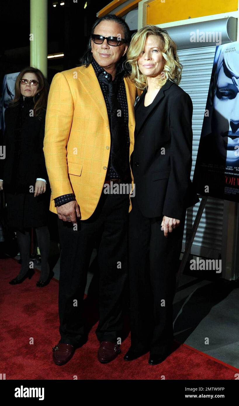 Mickey Rourke and Kim Basinger at "The Informers" premiere at the ...