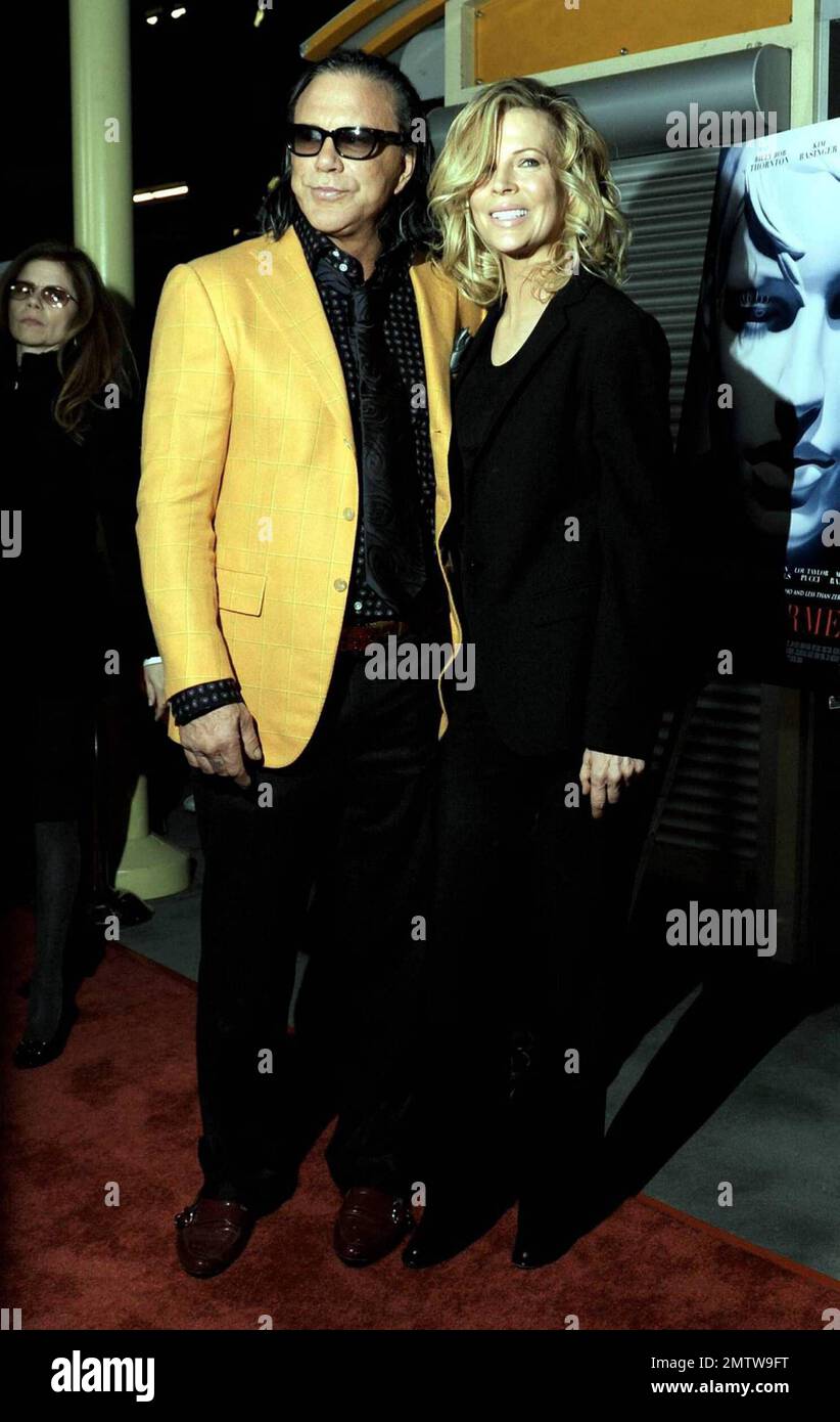 Mickey Rourke and Kim Basinger at "The Informers" premiere at the ...