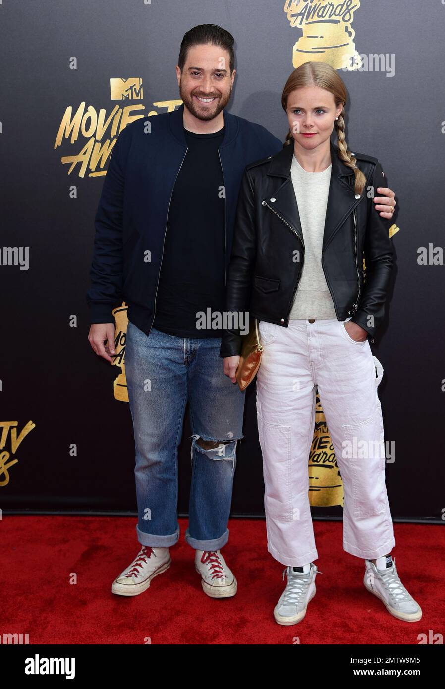 Jenner Furst, left, and Julia Willoughby Nason arrive at the MTV Movie ...