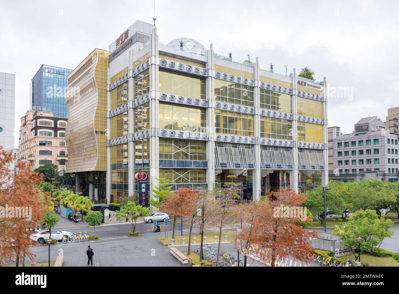 Taipei, JAN 7 2023 - Overcast view of the modern Dazhi Denwell Stock ...