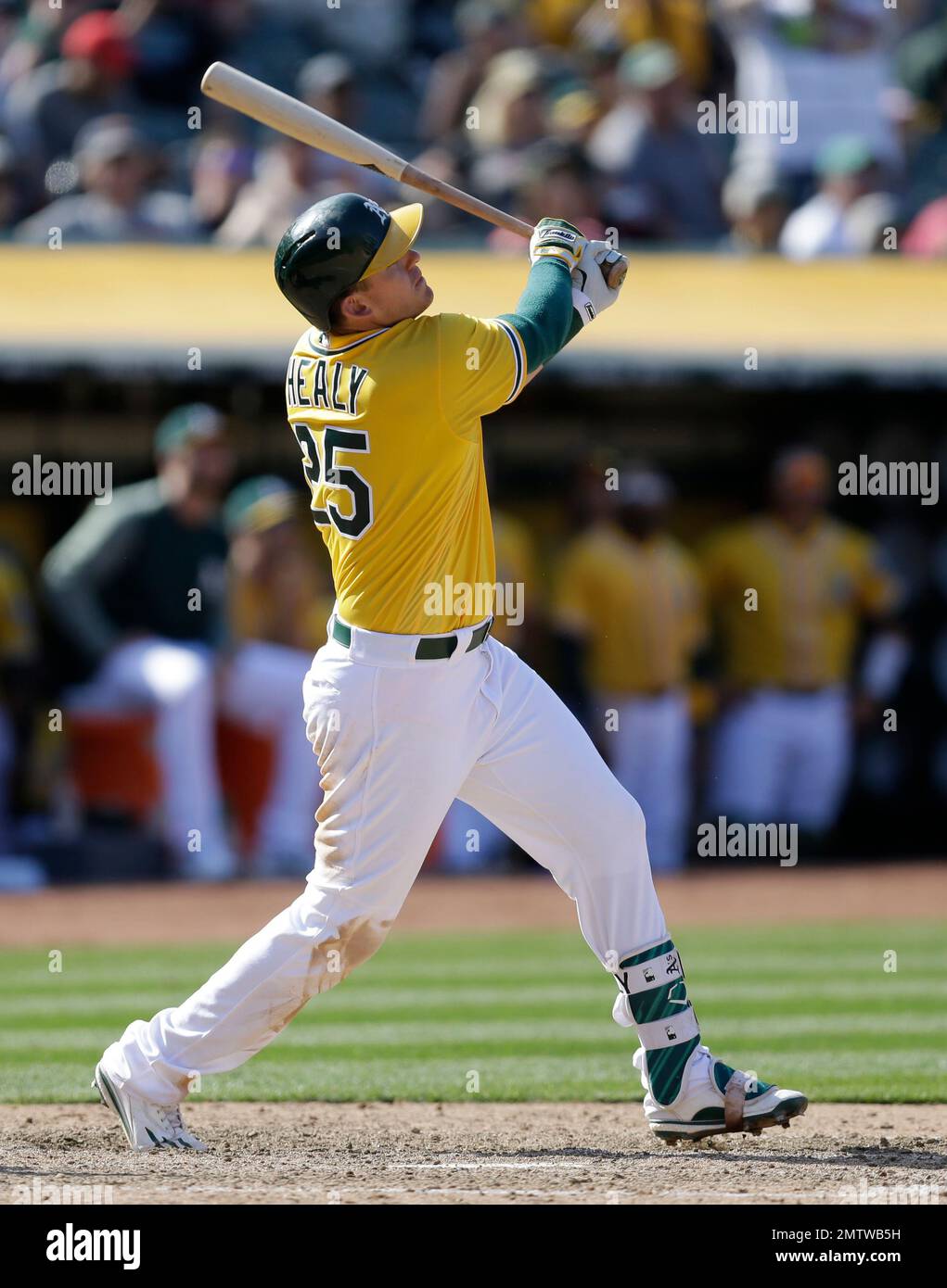 Oakland Athletics' Ryon Healy swings for a walkoff two-run home run off ...