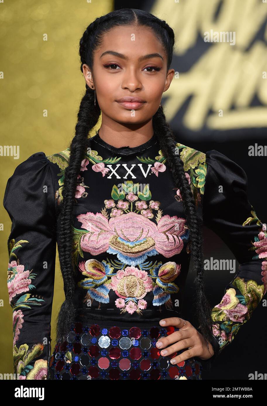 Yara Shahidi arrives at the MTV Movie and TV Awards at the Shrine ...