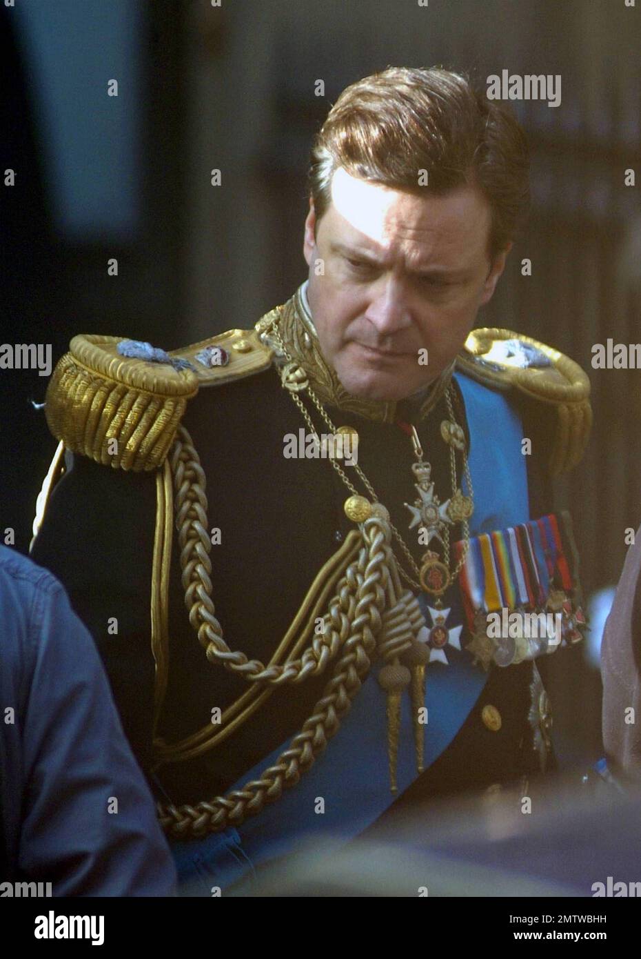 Colin Firth and Geoffrey Rush film scenes for "The King's Speech" based ...