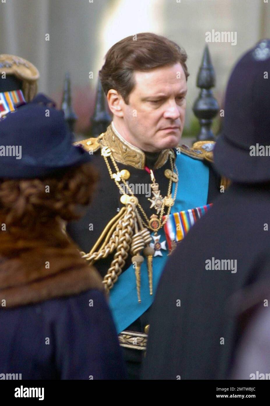 Colin Firth and Geoffrey Rush film scenes for "The King's Speech" based ...