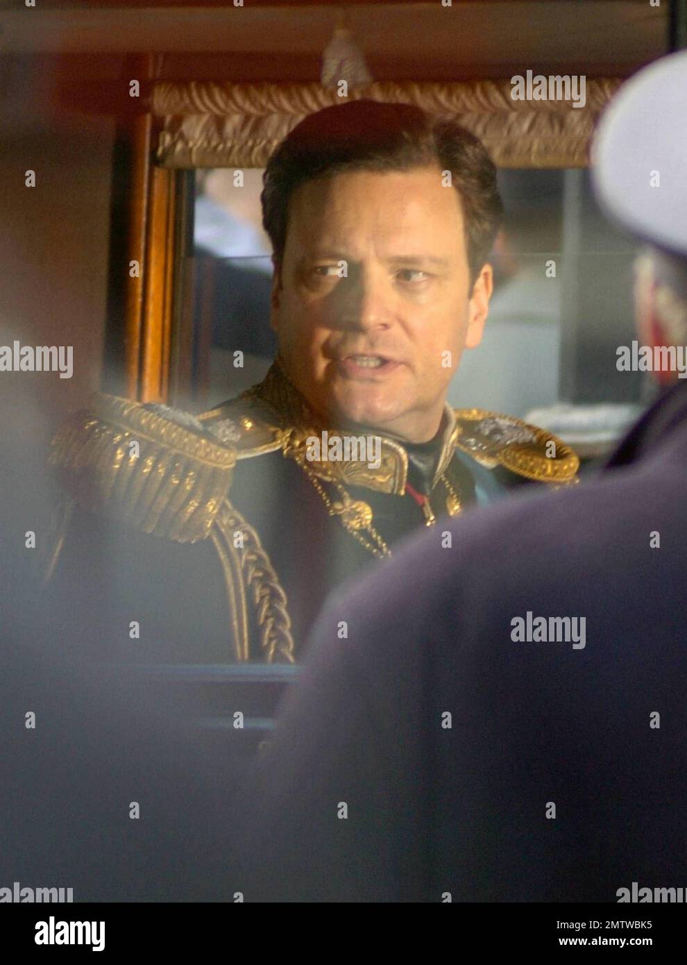Colin Firth and Geoffrey Rush film scenes for "The King's Speech" based ...