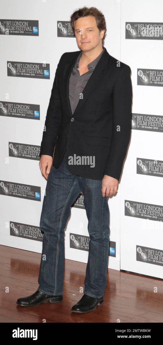 Colin Firth poses for photographers at the photo call for "The King's ...