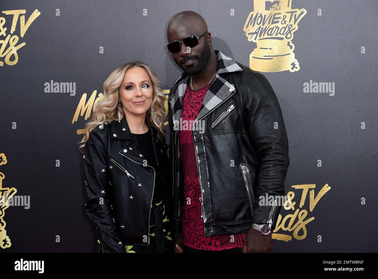 Iva Colter, left, and Mike Colter arrive at the MTV Movie and TV Awards ...