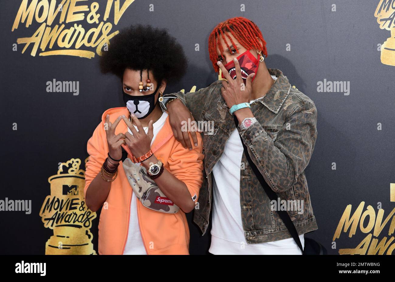 Ayo and Teo arrive at the MTV Movie and TV Awards at the Shrine ...