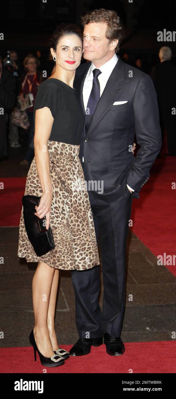 Colin Firth and wife Livia Giuggioli walk the red carpet for the UK ...