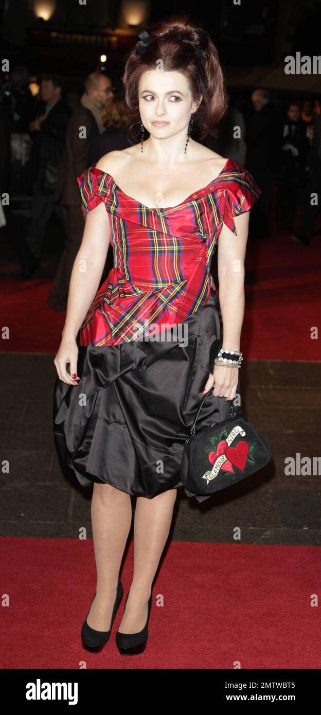 Actress Helena Bonham Carter dons yet another plaid outfit, mimicking a ...